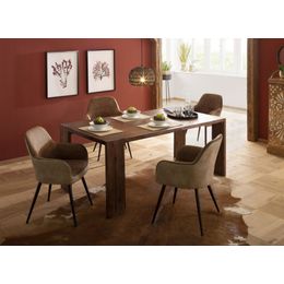 Esstisch OTTO HOME "Marbella", braun, B:180cm H:75cm T:90cm, Tische, Esstisch, aus massivem Akazienholz