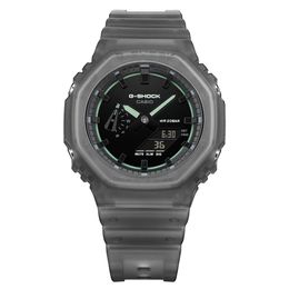 Chronograph Casio G-SHOCK, grau, gr&uuml;n, Armbanduhren, Herren, Chronograph, Quarzuhr, Armbanduhr, Herrenuhr, analog, digital