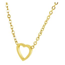 Adelia&acute;s Kette ohne Anh&auml;nger ADELIA&acute;S "Damen Halskette mit Anh&auml;nger &ndash; Herz aus Edelstahl", gold, Halsketten, Damen, 43cm, Edelstahl, Ein kleines Geschenk mit gro&szlig;er Wirkung