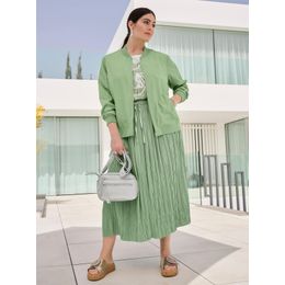 sheego Damen Blouson, Gr&uuml;n, Gr. 56, Mode, Material: Polyester. B&uuml;ndchen: Polyester