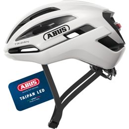 Fahrradhelm Abus "TAIPAN LED" Gr. S, wei&szlig; (shiny wei&szlig;), Helme, S Kopfumfang: 51cm - 55cm
