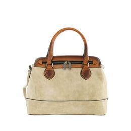 Henkeltasche Harpa "VALERA", Herren, Gr. B/H/T: 14cm x 26cm x 34cm, beige, lila, Kunstfaser, mehrfarbig, Taschen, mit zwei Hauptf&auml;chern und Handyfach