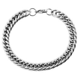 Adelia&acute;s Armband ADELIA&acute;S "Unisex Armband &ndash; Panzerarmband aus Edelstahl 24 cm", silber, Armb&auml;nder, Damen, 24cm, Edelstahl, Armband, Zum Verschenken &ndash; ideal zum Jubil&auml;um