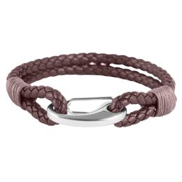 Adelia&acute;s Armband ADELIA&acute;S "Unisex Armband &ndash; Textilarmband aus Leder 22 cm", braun, Armb&auml;nder, Damen, 22cm, Leder, Armband, Sch&ouml;ne Geschenkidee zum einfach so