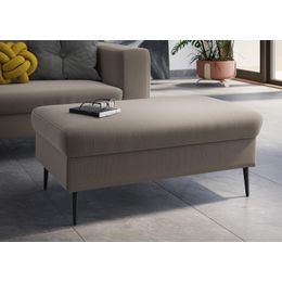 Sitzhocker DOMO collection "Modica", braun, B:99cm H:42cm T:65cm, Hocker, Sitzhocker, Auch in Cord, Fu&szlig;h&ouml;he passend f&uuml;r g&auml;ngige Saugroboter