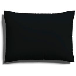 Kissenbezug Schlafgut "EASY JERSEY Kissenh&uuml;lle 100% Baumwolle, weicher Edel-Jersey, b&uuml;gelfrei", schwarz (off, schwarz), B:70cm L:90cm, Jersey, Obermaterial: 100% Baumwolle, Kissenbez&uuml;ge, Kissenbezug, mit farblich angepasstem Rei&szlig;verschluss, pflegeleicht, formstabil