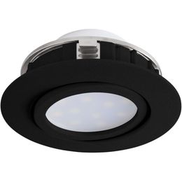 Eglo Deckenleuchte "PINEDA", schwarz, &Oslash; 8,4cm, 1 Stk., Leuchten, Deckenleuchte in schwarz aus Kunststoff - 1X5,5W - Warmwei&szlig;, LED Einbaustrahler LED Deckeneinbaustrahler