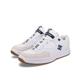Skateschuh DC Shoes "Kalynx Zero", Herren, Gr. 6,5(38,5), wei&szlig;, blau, Obermaterial:Obermaterial: Leder (Kuh) / Futter: Textil / Au&szlig;ensohle: Gummi;, Schuhe
