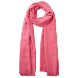 Schal Laura Scott, Damen, pink, Web, Viskose, unifarben, Modet&uuml;cher Schal, Schal-Tuch mit feinen Fransen - neue Farbe champagner