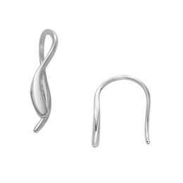 Paar Ohrhaken Skagen "Schmuck Edelstahl Ohrringe KARIANA ESSENTIAL WAVES", silber (edelstahlfarben), Ohrringe, Damen, Edelstahl