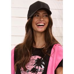 Baseball Cap DELMAO, Damen, schwarz, Baumwolle, unifarben, Caps, mit verstellbaren Riemen f&uuml;r SIE und IHN