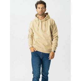 Rundhalspullover TEESHOPPEN "TEESHOPPEN Pullover Hoodie", Herren, Gr. L, sand, Obermaterial: 65% Baumwolle, 35% Polyester, Pullover Rundhalspullover