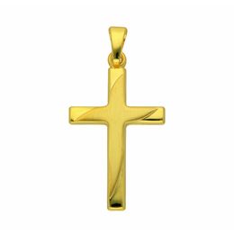 Adelia&acute;s Kettenanh&auml;nger ADELIA&acute;S "Damen & Herren 585 Gold Kreuz Anh&auml;nger", gold, Schmuckanh&auml;nger, Damen, Damen, Gelbgold 585 Gold, Gelbgold 585, Gold, Kettenanh&auml;nger, Goldschmuck f&uuml;r Damen & Herren