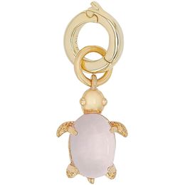 Charm-Einh&auml;nger Amor "Schildkr&ouml;ten-Optik", bunt (gelbgoldfarben, rosa, rosa), Charms, Damen, Silber 925 (Sterlingsilber), mit Glasstein