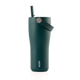 Thermobecher Equa "Carry Cup, Isolierbecher, 600 ml", waldgr&uuml;n, H:24cm &Oslash;:9cm, Edelstahl, Kunststoff, Stahl, Trinkgef&auml;&szlig;e, Thermobecher, auslaufsicherer Coffee-to-go-Becher