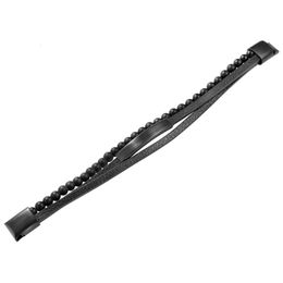 Adelia&acute;s Armband ADELIA&acute;S "Unisex Armband &ndash; Lederarmband aus Leder mit Onyx 19 cm", schwarz, Armb&auml;nder, Damen, 19cm, Leder, Armband, Perfekt zum Verschenken an besondere Menschen