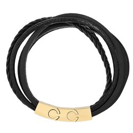 Adelia&acute;s Armband ADELIA&acute;S "Herren Armband &ndash; Lederarmband aus Leder 21 cm", schwarz, Armb&auml;nder, Herren, 21cm, Leder, Armband, Zum Verschenken &ndash; ideal zum Muttertag