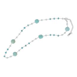 Adelia&acute;s Kette ohne Anh&auml;nger ADELIA&acute;S "Damen Halskette aus Edelstahl mit Amazonit 40 cm", silber, Halsketten, Damen, 40cm, Edelstahl, Perfekt als Geschenk zum Geburtstag