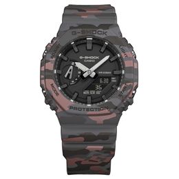 Chronograph Casio G-SHOCK, rosa, grau, Armbanduhren, Herren, Chronograph, Quarzuhr, Armbanduhr, Herrenuhr, analog, digital