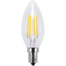 Segula LED-Leuchtmittel "LED Kerze klar", Energieeffizienz: G (A-G), transparent, L:100cm &Oslash;:35cm, Leuchtmittel, dimmbar, E14, Kerze klar