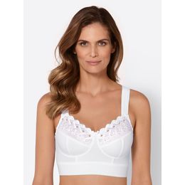 w&auml;schepur Entlastungs-BH W&Auml;SCHEPUR, Damen, Gr. 100, Cup D, wei&szlig;, 85% Polyamid, 10% Elasthan, 5% Viskose, BHs BH Entlastungs-BH B&uuml;gelloser-BH