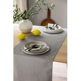 Sch&ouml;ner Wohnen Kollektion Tischl&auml;ufer "Base", grau, B:150cm L:40cm, Baumwolle, SCH&Ouml;NER WOHNEN-KOLLEKTION, Tischdecken, aus reiner, sanforisierter Baumwolle