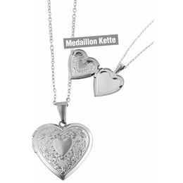 Adelia&acute;s Kette mit Anh&auml;nger ADELIA&acute;S "Damen Edelstahl Halskette mit Anh&auml;nger", silber, Halsketten, Damen, unbekannt, Edelstahl