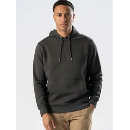 Rundhalspullover TEESHOPPEN "TEESHOPPEN Pullover Sweatshirt Hoodie", Herren, Gr. M, schwarz (dunkelgrau), Obermaterial: 70% Baumwolle, 30% Polyester, Pullover Rundhalspullover
