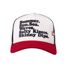 Trucker Cap COASTAL "Coastal HFT SummerSeaSand", Herren, Gr. onesize, stone, rot, 60% Baumwolle, 40% Polyester, Caps