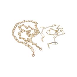Armband Urban Classics "Urban Classics Unisex Multifunctional Chain With Pearls 2-Pack", gold, Armb&auml;nder, Damen, onesize, Eisen, Armband