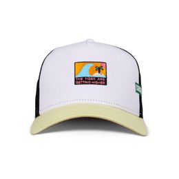 Trucker Cap COASTAL "Coastal HFT HigherTides", Herren, Gr. onesize, wei&szlig;, 60% Baumwolle, 40% Polyester, Caps