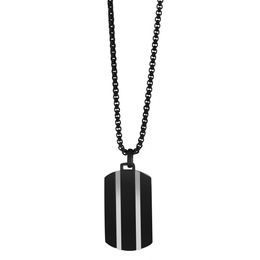 Adelia&acute;s Kette mit Anh&auml;nger ADELIA&acute;S "Unisex Edelstahl Halskette mit Anh&auml;nger", schwarz (schwarz, silberfarbig), Halsketten, Damen, unbekannt, Edelstahl