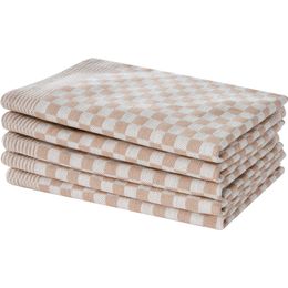 Geschirrtuch OTTO HOME "Keersten", sand, B:50cm L:70cm, Geschirrt&uuml;cher, Geschirrtuch, Grubentuch, 100 % Baumwolle, 5er-Set, 70 &times; 50 cm, Attraktives Design