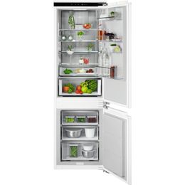 AEG Einbauk&uuml;hlgefrierkombination "TSC8M18WCC", Energieeffizienz: C (A-G), silber (wei&szlig;), Rechtsanschlag, wechselbar, K&uuml;hlschr&auml;nke, 360Cooling-optimale Luftfeuchtigkeit & Zirkulation, NoFrost, Festt&uuml;r