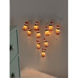 Konstsmide LED-Lichterkette, bunt, Dioden 10 Stk. Flammen 10 Stk., Kabell&auml;nge 5m x Gesamtl&auml;nge 6,35m, Lichterketten, LED Dekolichterkette, mit An/Aus-Schalter, 10 warm wei&szlig;e Dioden