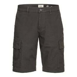 Cargobermudas Camel Active, Herren, Gr. 36, N-Gr, grau (thunderstorm), Web, Obermaterial: 98% Baumwolle, 2% Elasthan, unifarben, regular fit kniefrei, Hosen, Sommerhose mit Cargo-Taschen