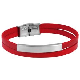 Adelia&acute;s Armband ADELIA&acute;S "Unisex Armband aus Leder 21 cm", rot, Armb&auml;nder, Damen, 21cm, Leder, Armband, Ein stilvolles Geschenk f&uuml;r besondere Momente