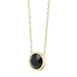 Adelia&acute;s Kette ohne Anh&auml;nger ADELIA&acute;S "Damen Halskette aus Edelstahl mit Kristall 43+5", gold, Halsketten, Damen, 48cm, Edelstahl, Zum Verschenken &ndash; passend f&uuml;r viele Anl&auml;sse
