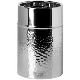 Kerzenhalter Fink "Stumpenkerzenhalter NASSAU", silber (silberfarben), H:15cm &Oslash;:10cm, Edelstahl, Kerzenhalter, Kerzenhalter, Leuchter f&uuml;r Stumpenkerzen bis ca. &Oslash; 8 cm