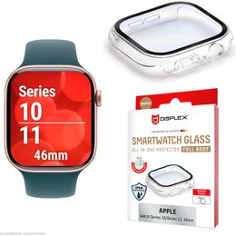 Displex Displayschutzglas "Smartwatch Glass All-In-One Protector Full Body", transparent, B:9cm H:1,4cm T:13,5mm, Displayfolien, Displayschutzfolie, Schutzfolie, Bildschirmschutz, kratz- & sto&szlig;fest