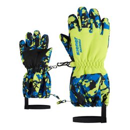 Skihandschuhe Ziener "LEVIO-Z AS glove mini", Kinder, Gr. 5, camo persian blau, Obermaterial: 100% Polyester. Innenseite: 100% Polyester. Futter: 100% Polyester. Wattierung: 100% Polyester, Handschuhe