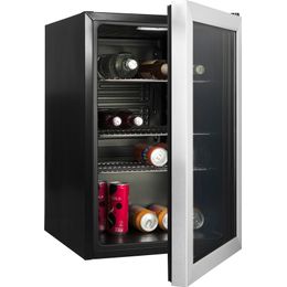 Hanseatic Getr&auml;nkek&uuml;hlschrank "HBC68ECBH", Energieeffizienz: E (A-G), silber (schwarz), B:43cm H:69cm T:47,5cm, K&uuml;hlschr&auml;nke, inkl. 3 Jahre Herstellergarantie