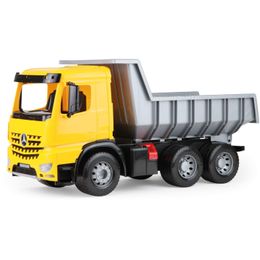 Spielzeug-LKW LENA "Giga Trucks, Muldenkipper Arocs", grau (grau, gelb), Spielzeugfahrzeuge, KinderB:29cm H:34cm T:67cm, Kunststoff, Made in Europe, B:29cm H:34cm T:67cm
