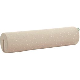 Nackenkissen Paidi "in verschiedenen Farben, gepunktet, 85 cm, Baumwolle, Bettkantenschutz", sleepy sand, L:85cm &Oslash;:20cm, Baumwolle, Funktionskissen, Aufsteckkissen, abnehmbarer und waschbarer Bezug, R&uuml;ckenkissen