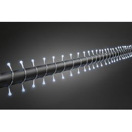 Konstsmide LED-Lichterkette "Weihnachtsdeko aussen", Energieeffizienz: G (A-G), transparent, Dioden 80 Stk. Flammen 80 Stk., Kabell&auml;nge 5m x Gesamtl&auml;nge 11,32m, Lichterketten, LED Globelichterkette, runde Dioden, 80 kalt wei&szlig;e Dioden
