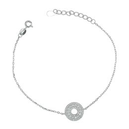 Adelia&acute;s Armband ADELIA&acute;S "Damen Armband aus 925 Silber mit Zirkonia 17+3 cm", silber, Armb&auml;nder, Damen, 20cm, Silber 925 (Sterlingsilber), Armband, Ideal als Geschenk zum Muttertag
