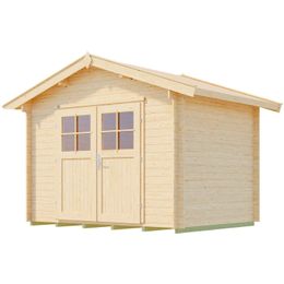 Gartenhaus Weka "Premium28 natur", beige (naturbelassen), Fu&szlig;boden im Gartenhaus, ohne R&uuml;ck- und Seitenwand, ohne Dacheindeckung, Massivholz, Gartenh&auml;user, Gartenhaus