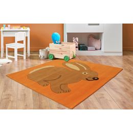 Kinderteppich Arte Espina "Joy 295", orange, B:130cm H:22mm L:130cm, Obermaterial: 100% Modacryl, Teppiche, Kinderteppich, Sehr strapazierf&auml;hig, Fu&szlig;bodenheizungsgeeignet