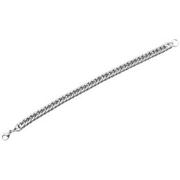 Adelia&acute;s Armband ADELIA&acute;S "Unisex Armband &ndash; Panzerarmband aus Edelstahl 22 cm", silber, Armb&auml;nder, Damen, 22cm, Edelstahl, Armband, Ideal zum Verschenken &ndash; schlicht und stilvoll