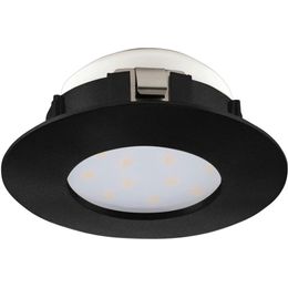 Eglo Deckenleuchte "PINEDA", schwarz, &Oslash; 7,8cm, 1 Stk., Leuchten, Deckenleuchte in schwarz aus Kunststoff - 4,9W - Warmwei&szlig;, LED Einbaustrahler LED Deckeneinbaustrahler